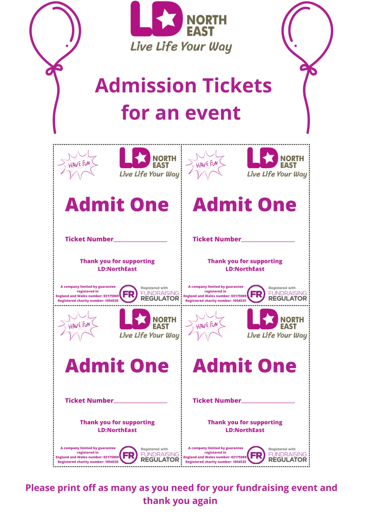 Fundraising Resources - LD:NorthEast